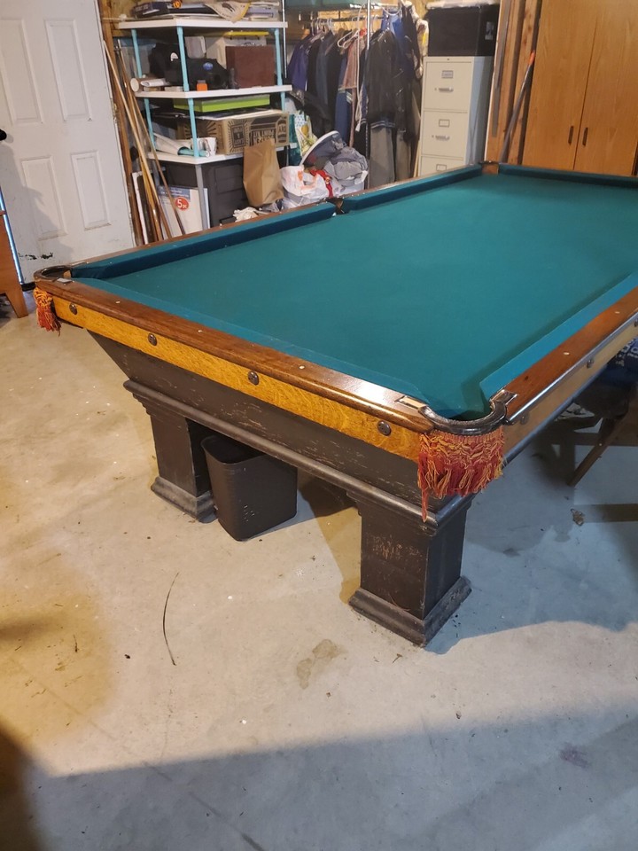 9' Brunswick Balke Collender Monarch Pool Table-1910 | eBay