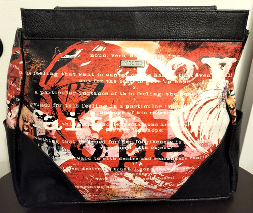 EUC - MICHE - Prima Bag Shell - "Hope" red & black faux leather | eBay
