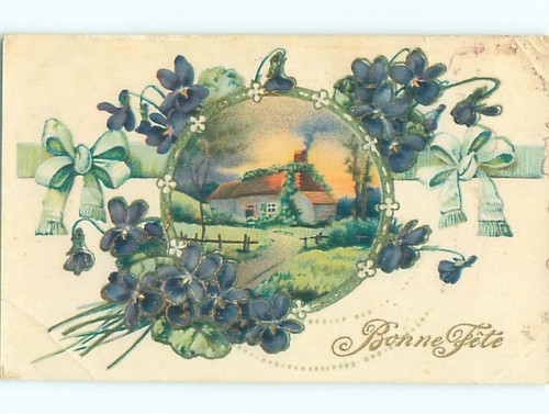 Very Old Foreign Postcard BEAUTIFUL FLOWERS SCENE : make an offer ...