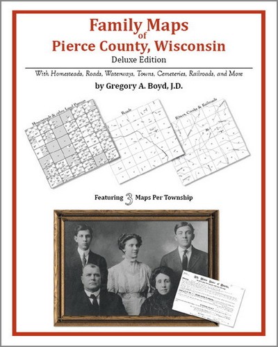 Family Maps Pierce County Wisconsin Genealogy WI Plat | eBay