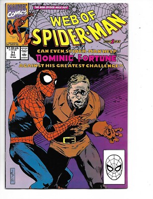 Marvel Comic 1990 Web of Spider-man #71 VF Dominic Fortune | eBay