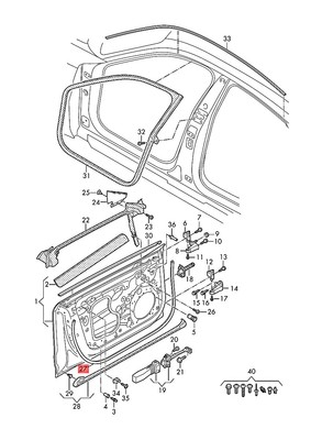 Genuine AUDI e-tron GT F83 Outer door seal self-adhesive 4J3837911 | eBay