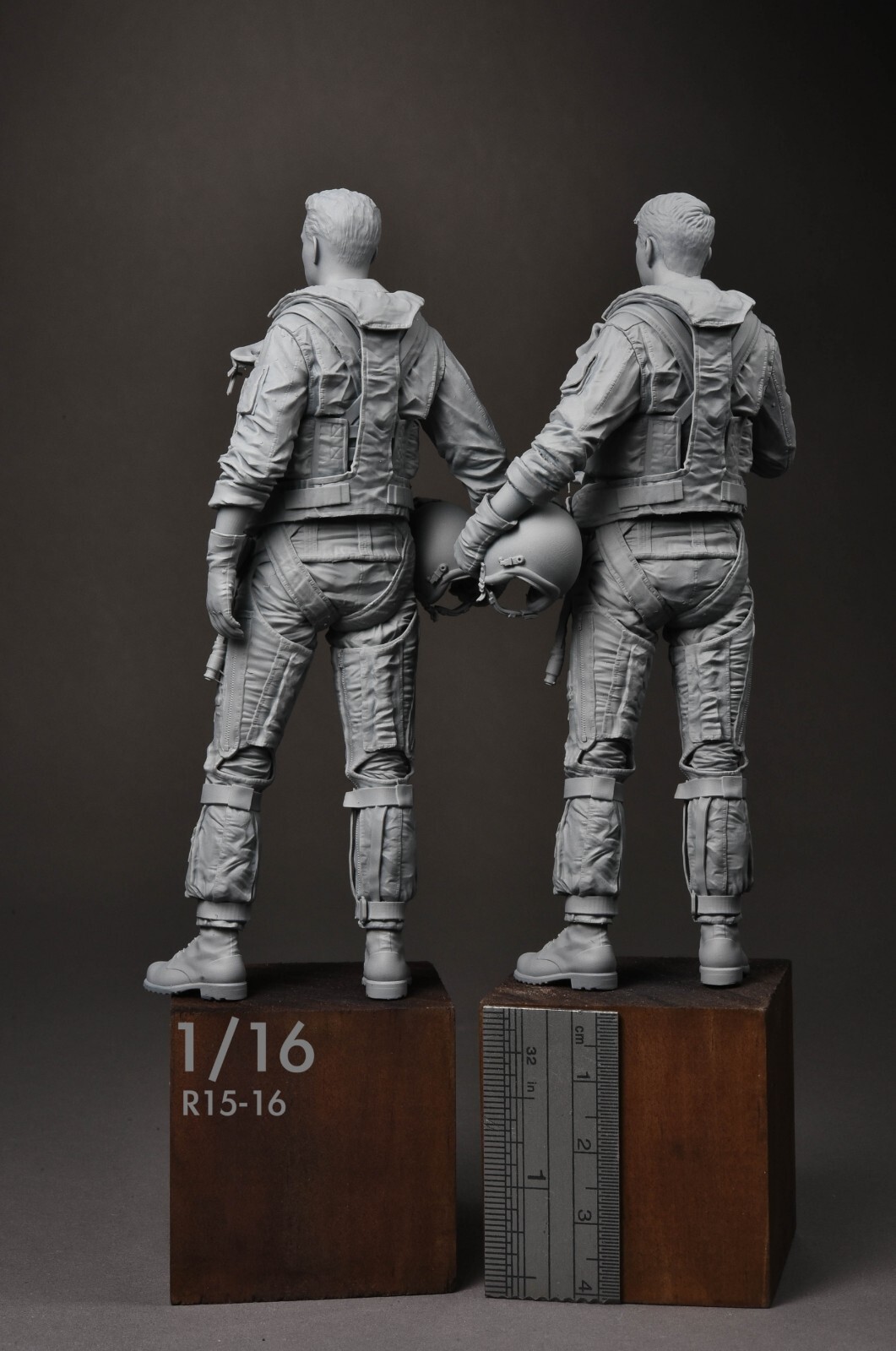 1/16 1980's USN U.S. NAVY F-14 PILOTS DUO unpainted R15-16 by R2 ...