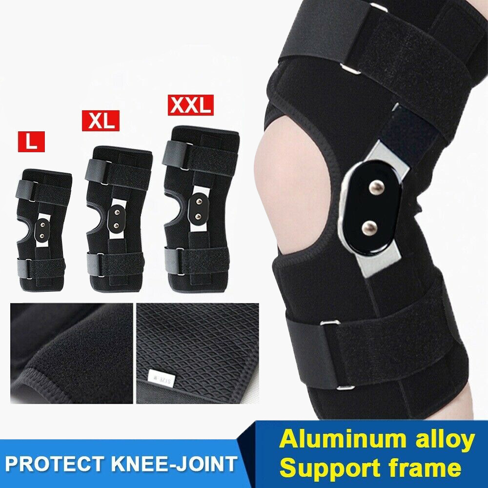 Double Hinged Knee Support Arthritis Brace Guard Stabilizer Strap Wrap ...