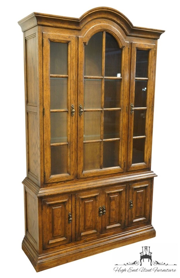 DREXEL FURNITURE Bishopsgate Collection English Tudor Style 49" China ...