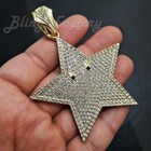 Hip Hop Iced Large Mario Star & 18" Iced Cuban & 1 Row Chain Bling ...