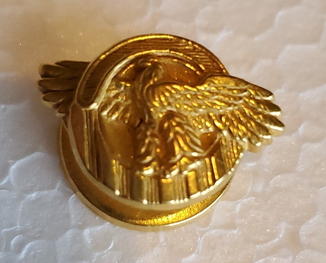 Vntg Lapel Button Hole Pin WWII Honorable Discharge Ruptured Duck Metal ...