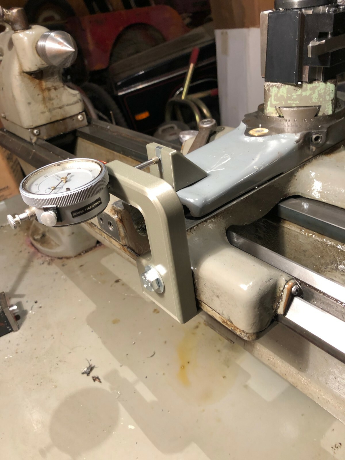 South Bend Lathe 9 or 10K, Cross Slide Dial Indicator Holder (3d ...