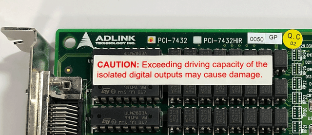 Adlink Board PCI-7432 32-Channel input / 32-output Isolated Digital I/O PCI Card for sale online ...