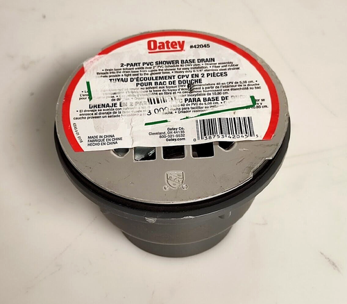 OATEY 2 in. PVC Solvent Weld Shower Drain with Snap-In Stainless Steel ...