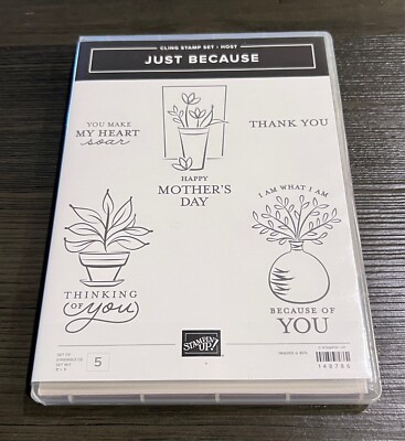 Stampin Up Just Because 148786 Cling Stamp Set of 5 HOST RARE Mother's ...