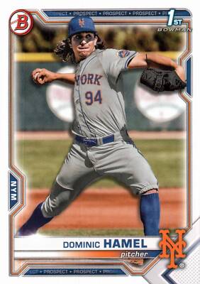 2021 Bowman Draft #BD-60 Dominic Hamel New York Mets FREE SHIP | eBay