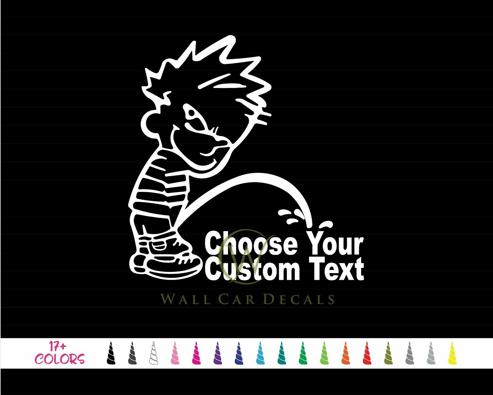 6" Calvin Pee On Choose Custom Text Vinyl Decal Personalized Funny Car ...