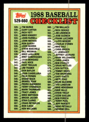 Checklist: 1T-132T CL 1989 Topps Tiffany #132 N/A | eBay