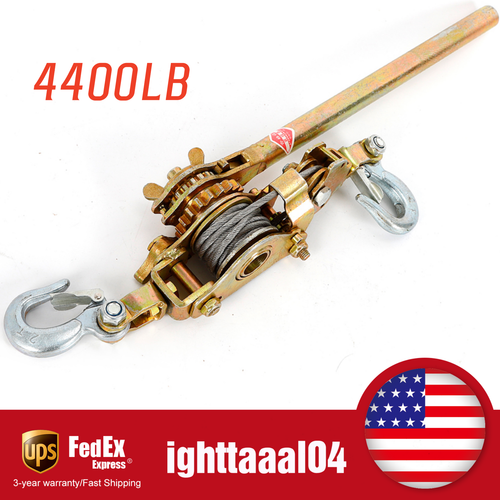 2 Ton Hand Puller Heavy Duty Winch Pull Hoist Come Along Cable Lever 2 ...