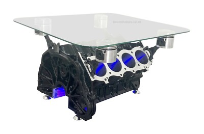 Gloss Black V8 Engine Block Coffee Table | eBay UK