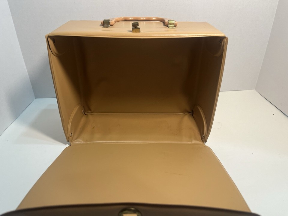 Nice Vintage 1959 Lunch 'n Munch Vinyl Lunch Box - Lunchbox kit Tan ...