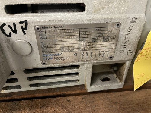 EATON DYNAMATIC,A3-14Q154-0001,NP-1 AJUSTO SPEDE ADJUSTABLE SPEED MOTOR ...