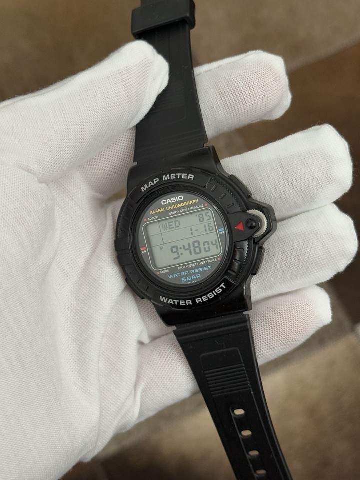 Rare Vintage Casio MAP-100 Map Meter Men’s Digital Watch JDM 1980s ...
