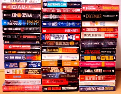 Lot 12 Mystery Thriller Action Fiction Paperback Book Random Pick ...