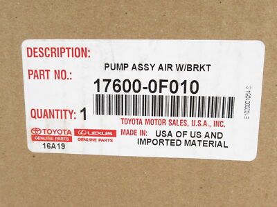 Genuine OEM Toyota Lexus 17600-0F010 Secondary AIR Injection Pump ...