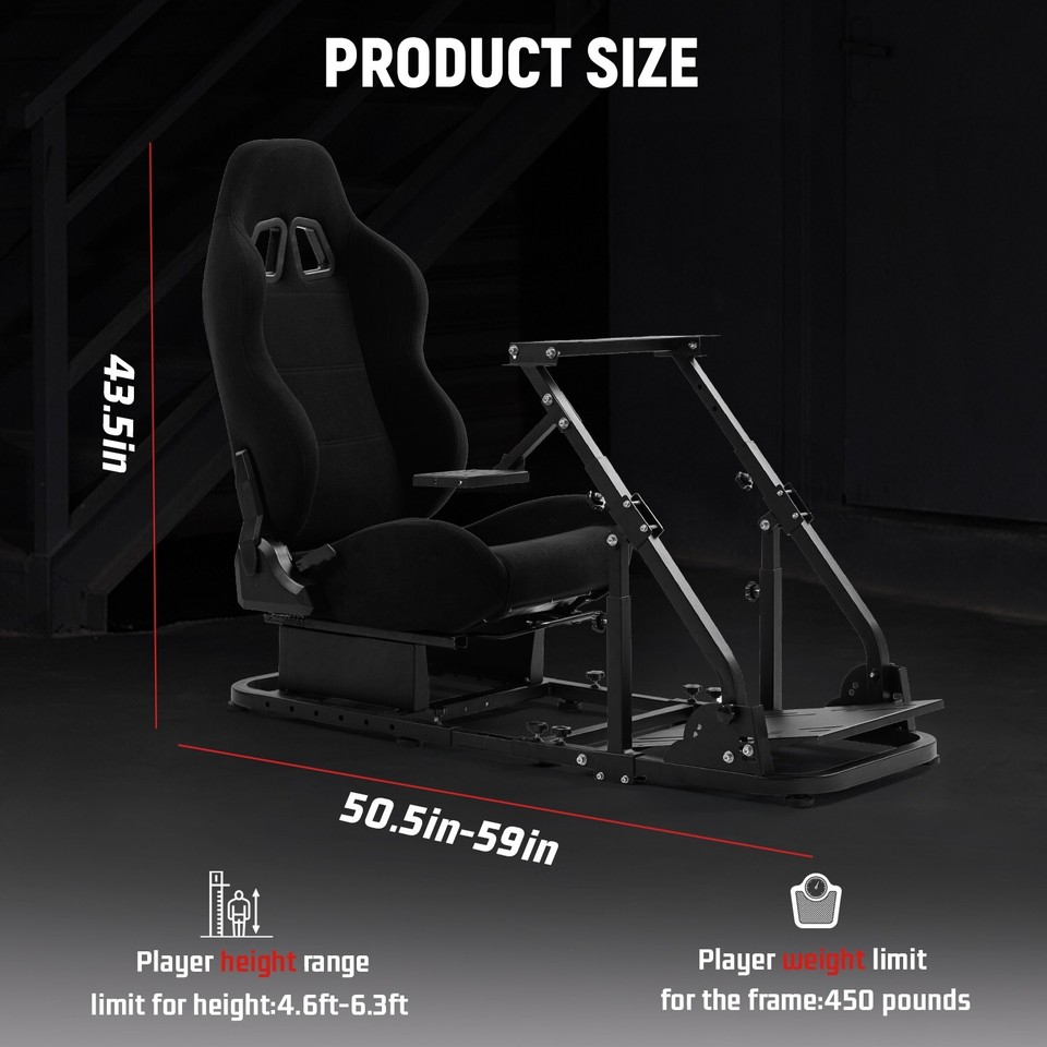 Dardoo G29 Racing Sim Cockpit with Seat Fit Logitech G923 G920 ...
