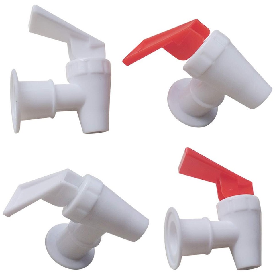 Replacement Cooler Faucet - 2 White and 2 Red Water Dispenser Tap Set ...