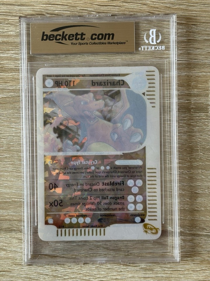 Pokemon Charizard Skyridge Box Topper #9/12 Beckett 9.5 PSA 10 GM POP 8 ...