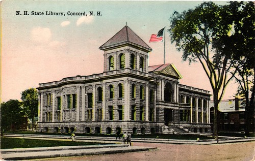 NH State Library Building Concord New Hampshire Vintage Postcard ...