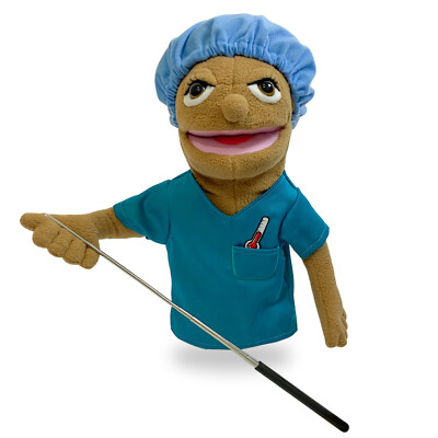 Nurse Hand Puppet Plush Hand Puppet with with Retractable Puppet ...