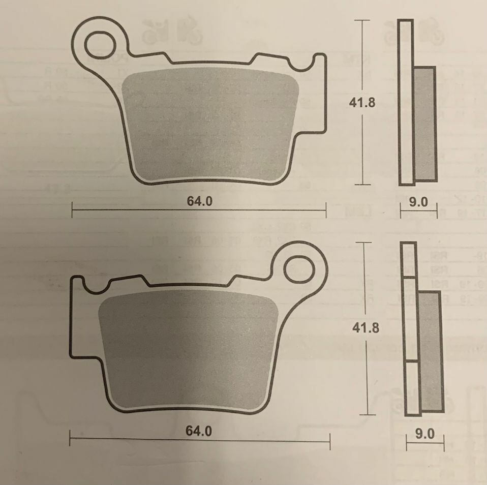 Pair Rear Brake Pads Sherco SE 450 F, F-R 2014/2019 - Trofeo | eBay UK