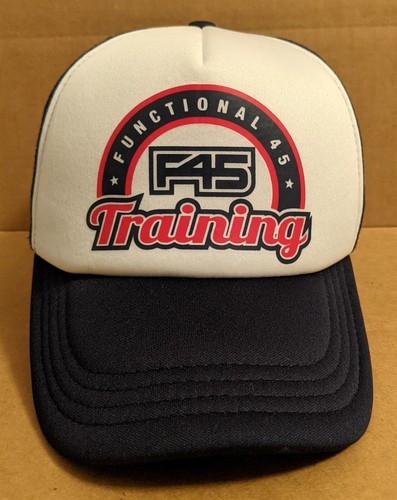 F45 Functional 45 Training Navy Blue Trucker Baseball Hat Cap Snapback ...