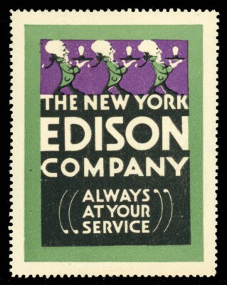 USA Poster Stamp - New York Edison Company - F G Cooper | eBay