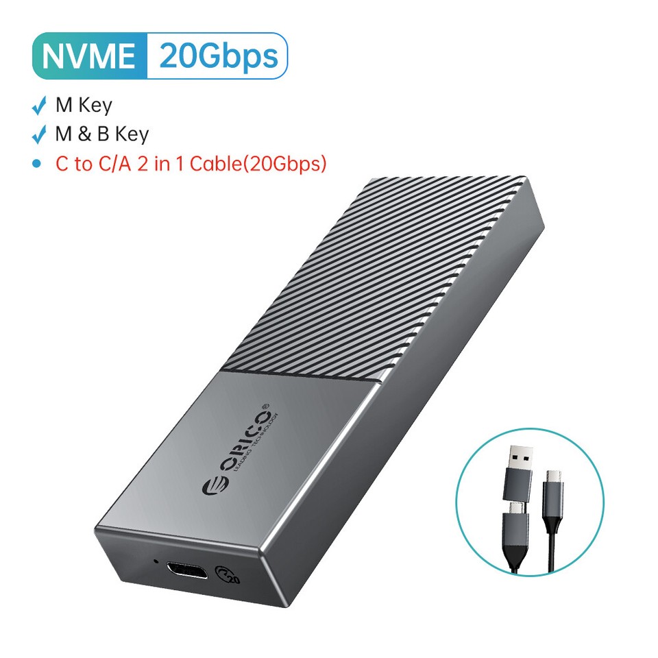 Orico M.2 NVMe SSD Drive Enclosure 40Gbps USB4 Case Type C USB 3.2 ...