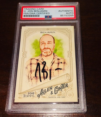 H Jon Benjamin 2018 Allen & Ginter #29 Bob's Burgers Archer Signed Card ...