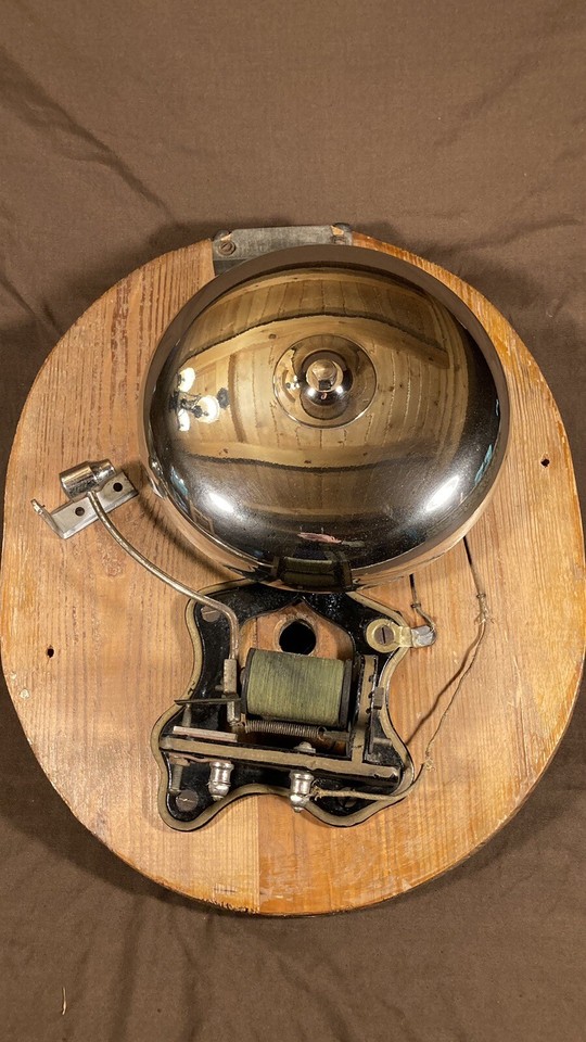 Antique Gamewell ? Fire Alarm Firehouse Bell Chrome Large | eBay