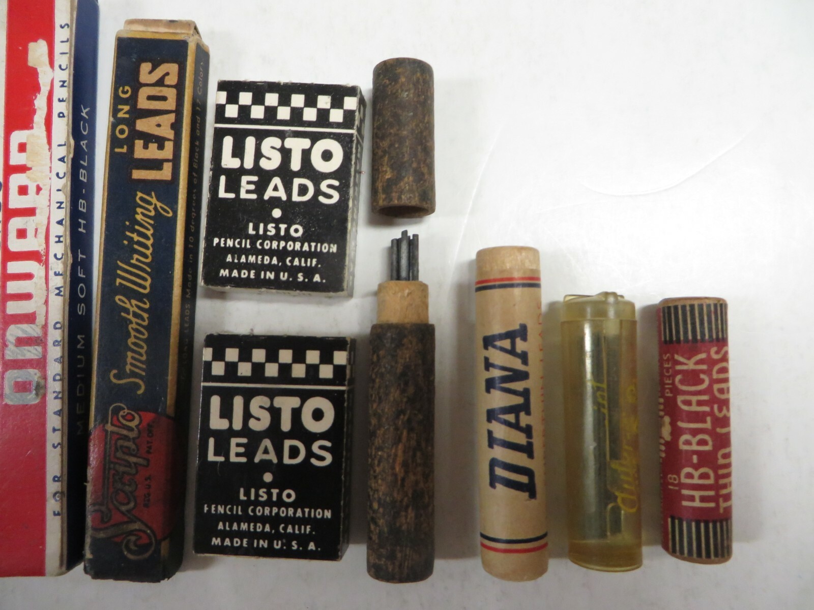 Vintage Lot LEAD PENCIL REFILLS Scripto Staedtler Eagle Listo Sheaffer ...