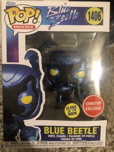 Blue Beetle Funko Pop 1406 Gamestop Glow In The Dark Damaged Box | eBay