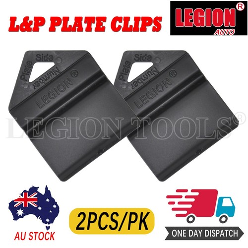 2X Black Plate Clips L & P L And P Number Plate Holders 2Pcs Green ...