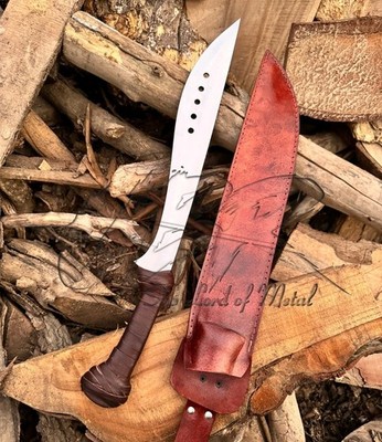 THE BOOK OF ELI MACHETE CUSTOM HANDMADE HIGH CARBON STEEL WITH LEATHER ...