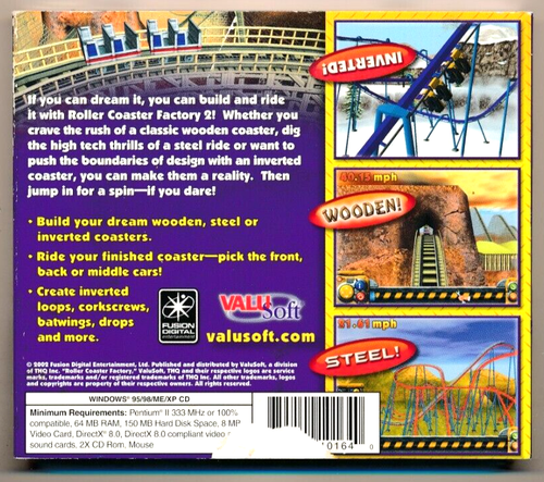 Roller Coaster Factory 2 PC Game CD-ROM disk (2002) | eBay
