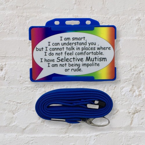 I Have Selective Mutism Awareness ID Card And Lanyard | eBay