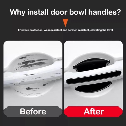8PCS Invisible Car Door Handle Bowl Anti-Scratch Protector Sticker For ...