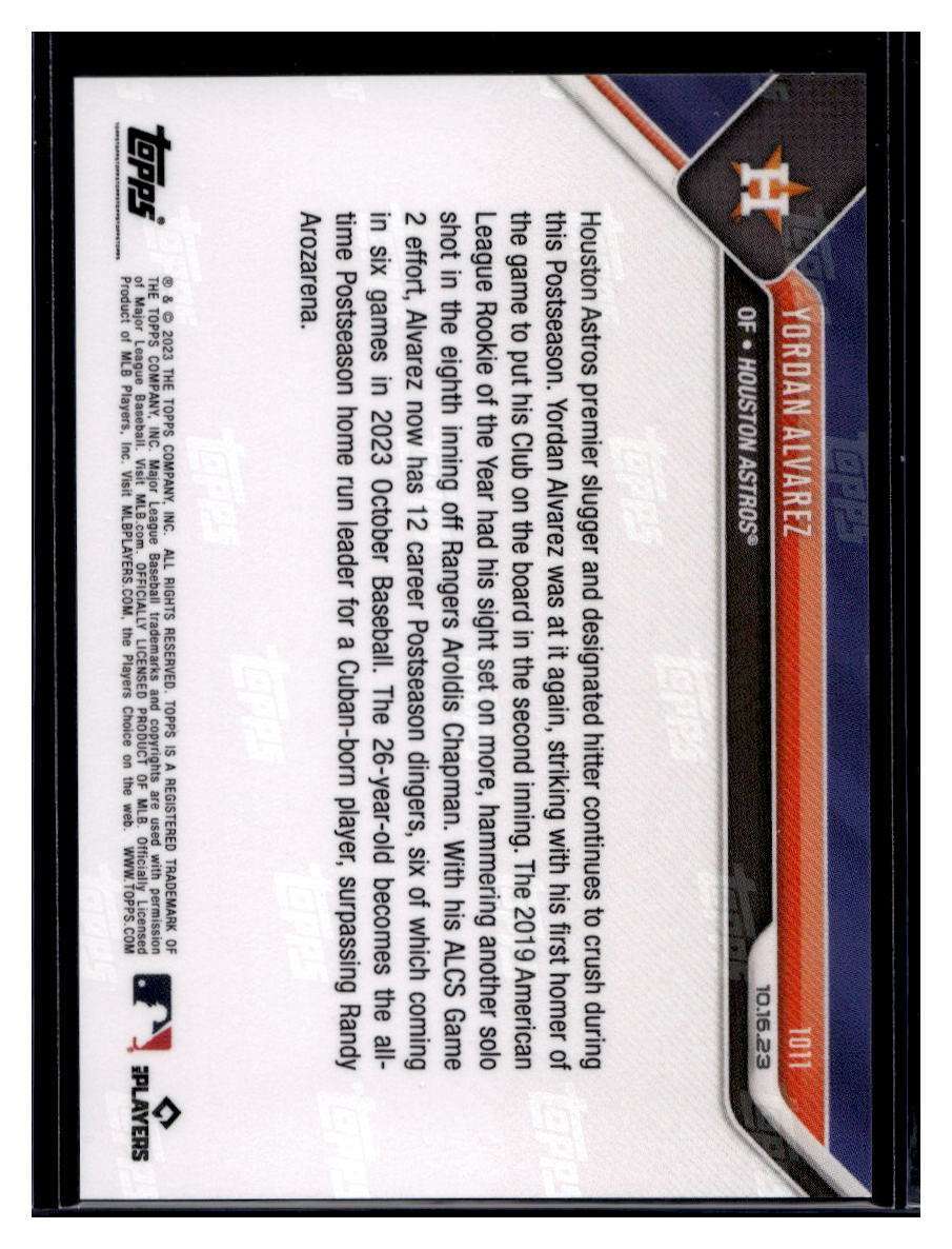 2023 Topps Now - ALCS Red #1011 Yordan Alvarez /10 for sale online | eBay
