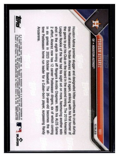 2023 Topps Now - ALCS Yordan Alvarez #1011 Red /10 for sale online | eBay