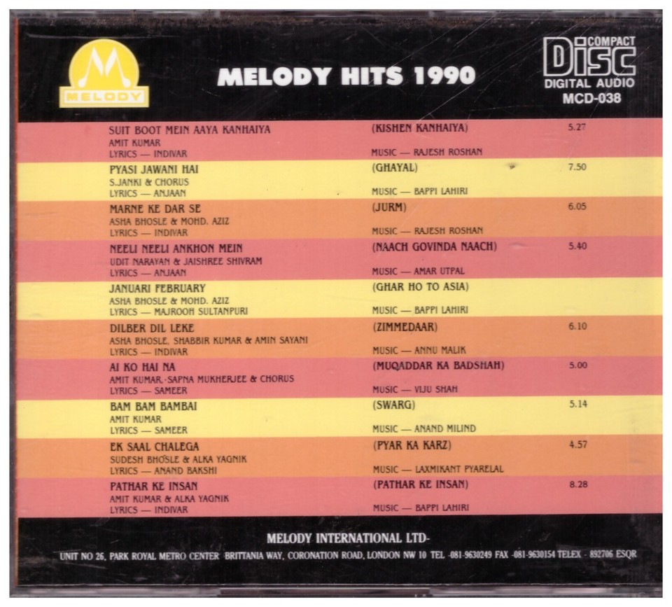 Melody Hits vol 1 - Kishan Kanaiya ,Ghayal Jurm,swarg [CD] Melody / UK ...