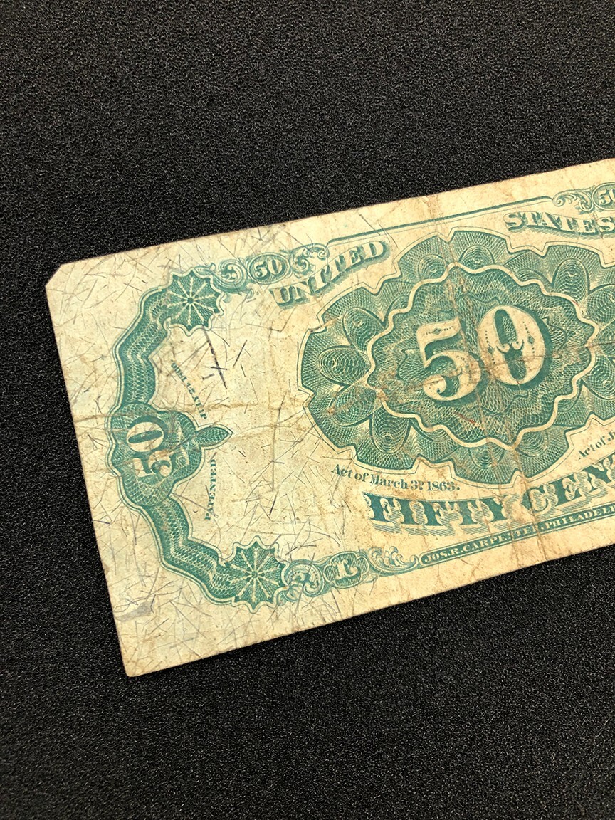 1875 U.S. Fractional Currency 50 CENTS Note 5th Issue W. Crawford ...