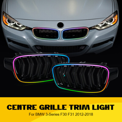 LED RGB Lights Front Kidney Grill Grille For 2013-2018 BMW 3 Serie F30 ...