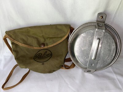 VINTAGE 1960s Palco Aluminum 5 PC Mess Kit w/ Canvas Case Made in USA ...