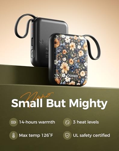 Ocoopa UT5 Nano Rechargeable Hand Warmer - Slim Electric Pocket Heater 14Hrs UL | eBay